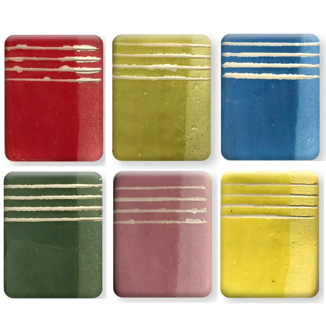 Kit 6 engobes para cerámica x25grs c/u. Colores VERANO